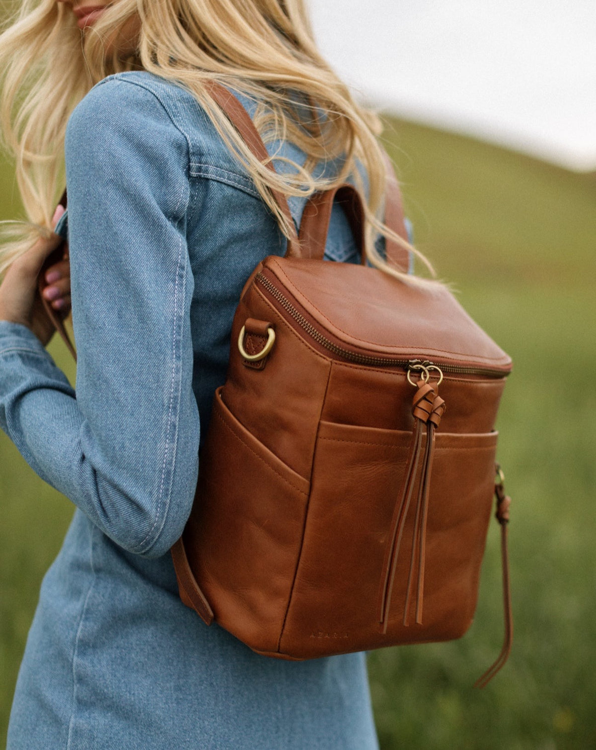 Leather Diaper Bags - Vegan & Full Grain Leather | Azaria